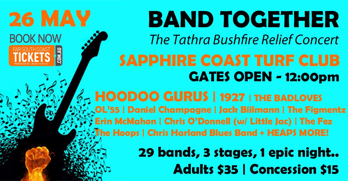 TATHRA BUSHFIRE RELIEF CONCERT NEXT SATURDAY — Hoodoo Gurus